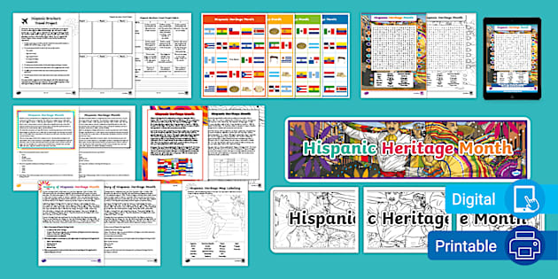 Hispanic Heritage Month Activity Pack for 6th-8th Grade