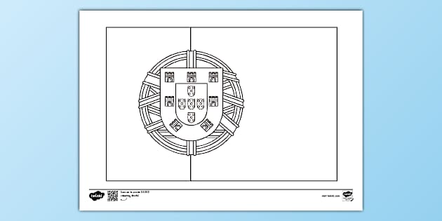 Portugal Flag Colouring (teacher made) - Twinkl