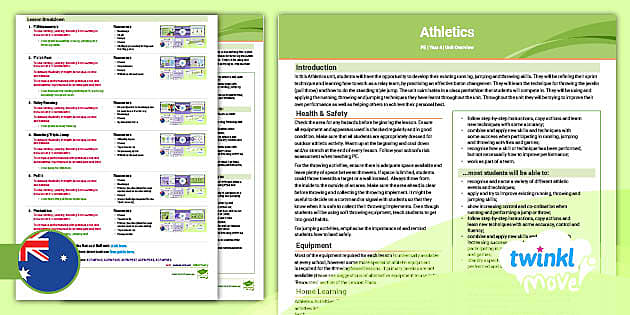 FREE! - Year 4 Athletics Unit Overview (teacher made)