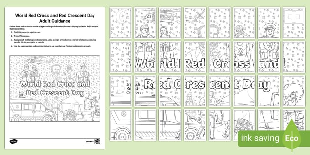 World Red Cross and Red Crescent Day Collaborative Colouring