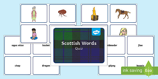 Burns Night Scottish Words Quiz (teacher made)