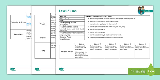 * NEW * 'mb' saying /m/ Lesson Plan - Level / Phase 6 Week 16