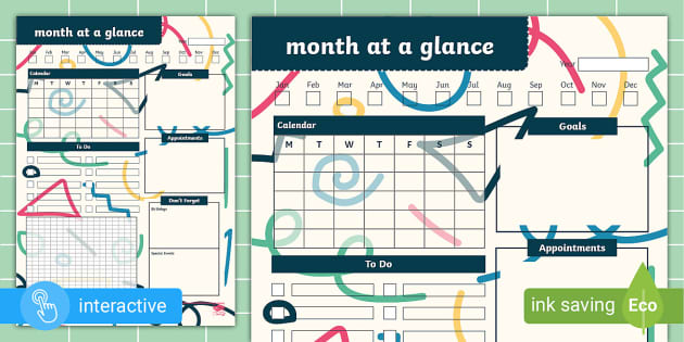 Retro Month at a Glance | Twinkl Busy Bees (teacher made)