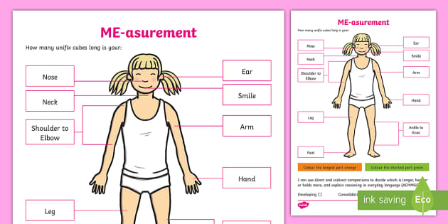 Measuring Me Measurement Activity Sheet - Twinkl