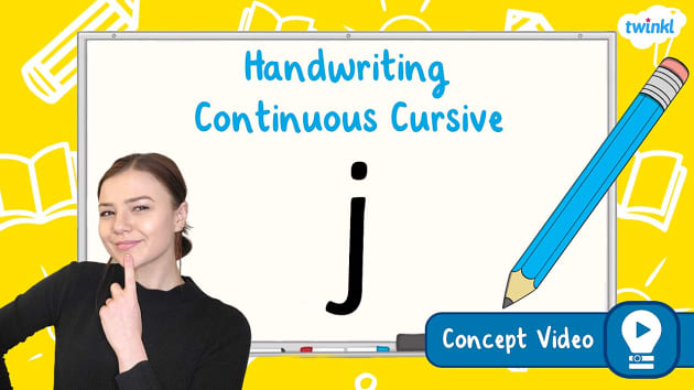 FREE! - The Letter 'j' | Cursive Handwriting Concept Video
