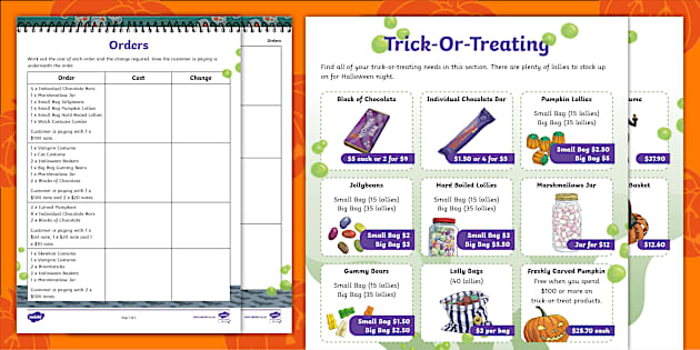 NZ-Style Halloween Financial Maths (teacher made) - Twinkl