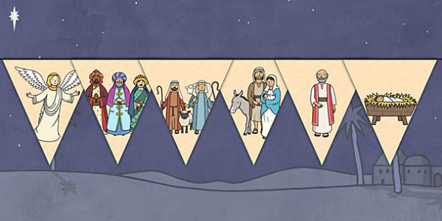 The Nativity Themed Bunting (teacher made)