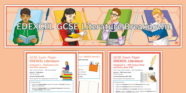 GCSE Edexcel English Literature Exam Breakdown Display Posters