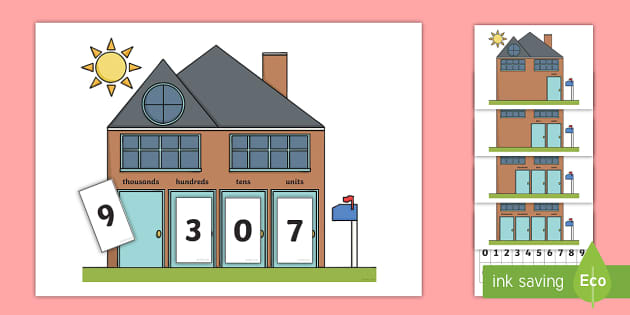 House Themed Place Value Activity (teacher made)
