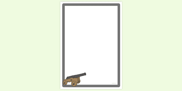 FREE! - Simple Blank Cannon Page Border | Page Borders | Twinkl