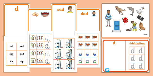 'd' - Level 2 Phonics SEND Workstation Pack (teacher made)