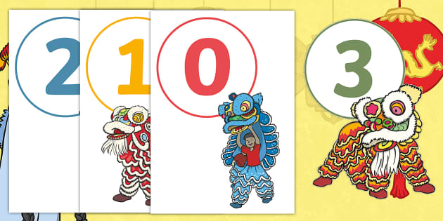 Dragons in the City: Chinese New Year Display Number Cut-Outs