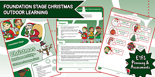 Foundation Stage Outdoor Learning Christmas Scavenger Hunt