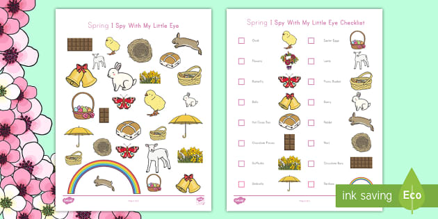 Spring I Spy Activity
