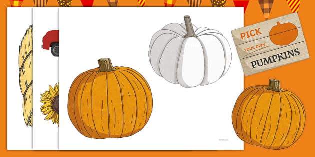 Fall Vintage Theme Bulletin Board Cutouts (teacher made)