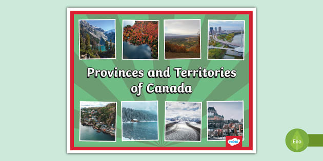 Provinces and Territories of Canada Photo Display Poster
