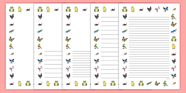 FREE! - African Hen Story Page Borders (teacher made)