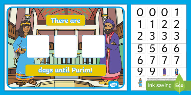 FREE! - Purim Countdown Display Poster (nauczyciel wykonał) FREE! - Purim Countdown Display Poster (nauczyciel wykonał)