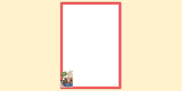 Simple Blank Market Page Border | Page Borders | Twinkl