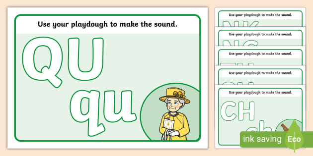 QU,CH,SH,TH,NG Playdough Mats (teacher made) - Twinkl