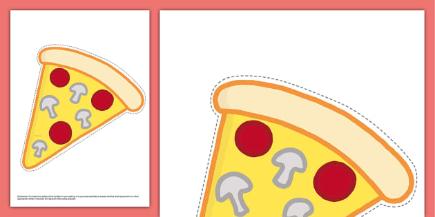 Pizza Emoticon Cut-Out (teacher made) - Twinkl