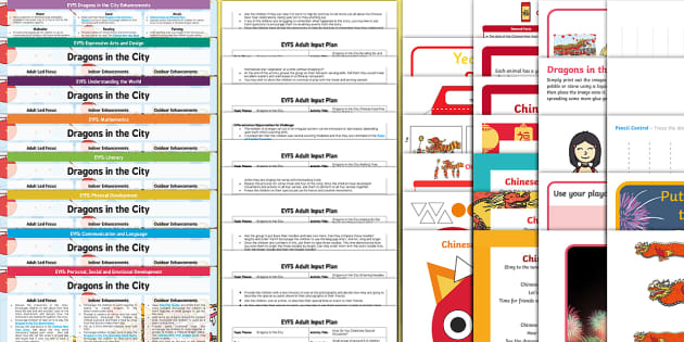 EYFS Dragons in the City Lesson Plan Enhancement Ideas and Resources Pack