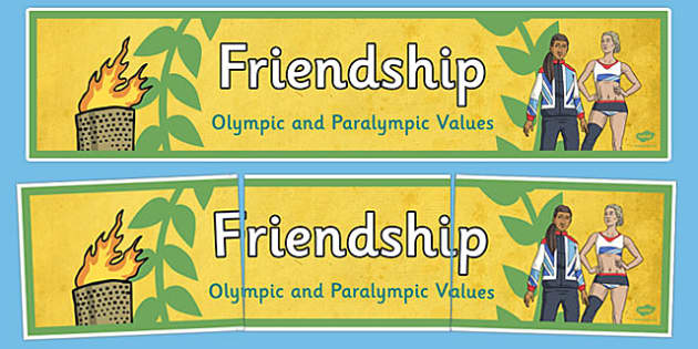 Friendship Olympics and Paralympics Values Display Banner