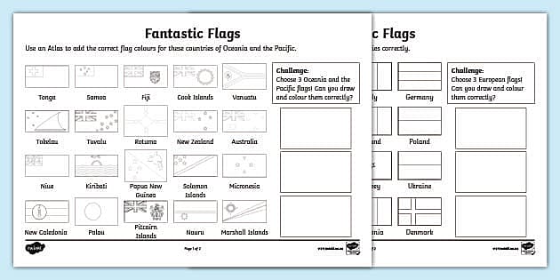 Fantastic Flags Activity (professor feito) - Twinkl