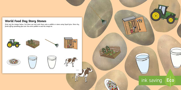 World Food Day Story Stone Cut-Outs
