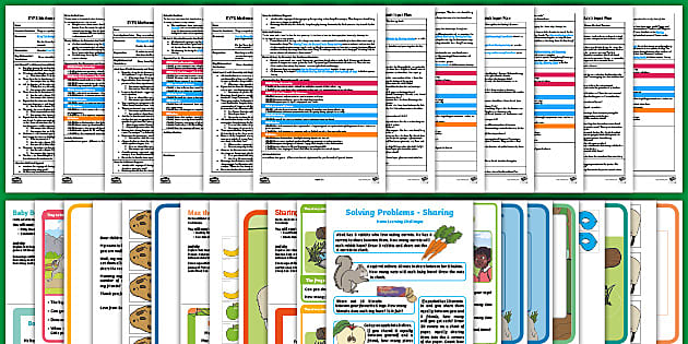 EYFS Maths: They Solve Problems Including Sharing Adult Input Planning and