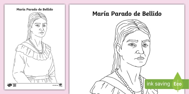 Ficha: Maria Parado de Bellido para colorear | Twinkl Perú