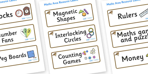 FREE! - Lark Themed Editable Maths Area Resource Labels