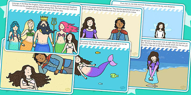 The Little Mermaid Story Cards (Teacher-Made) - Twinkl