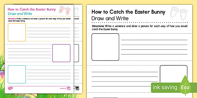 How to Catch the Easter Bunny Draw and Write | Twinkl USA