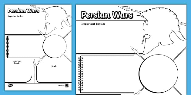 Persian Wars Doodle Organizer for 6th-8th Grade - Twinkl
