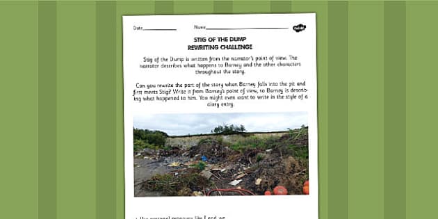 Stig of the Dump Rewriting Challenge Activity - Twinkl