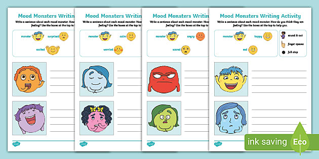 Mood Monsters Early Writing Activities (teacher made)