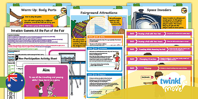 Move PE Year 1 Invasion Games Lesson 6: All the Fun of the Fair Lesson Pack