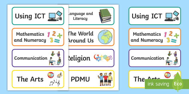Northern Ireland Subject Organisation Drawer Labels - Twinkl