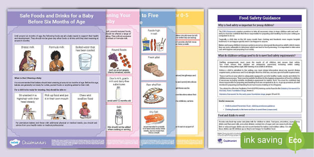 Guidance around Food Safety in Line with the Statutory EYFS 2021 ...