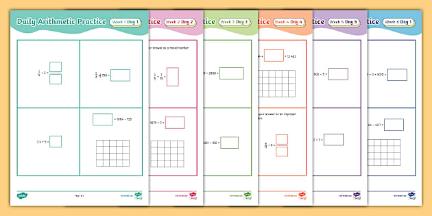 👉 Year 6 Spring 1 Daily Arithmetic Practice Pack - Twinkl 👉 Year 6 Spring 1 Daily Arithmetic Practice Pack - Twinkl