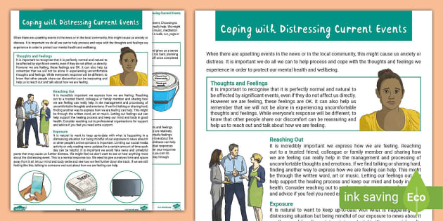 FREE! - Coping with Distressing Events | Wellbeing | Twinkl Life