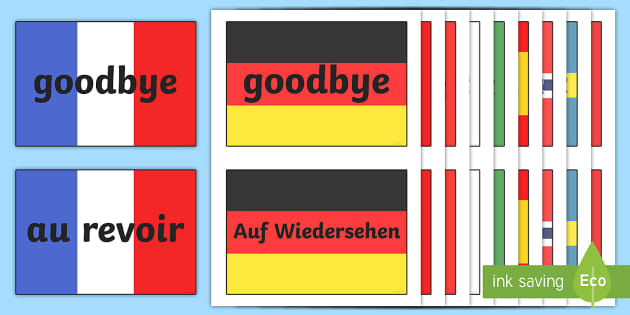 FREE! - Goodbye Languages On Flags (Teacher-Made) - Twinkl