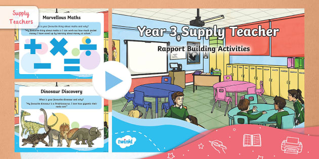 Year 3 Supply Teacher Rapport Building Starter - Twinkl
