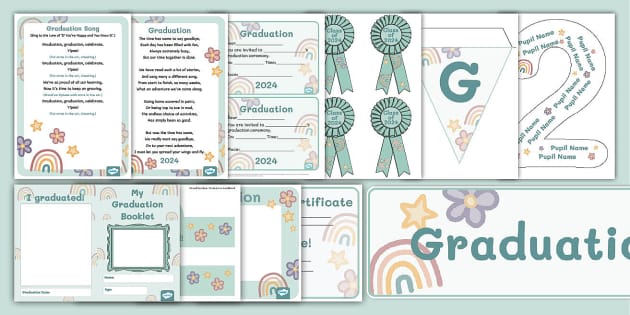 EYFS Muted Rainbow Graduation Resource Pack | Twinkl
