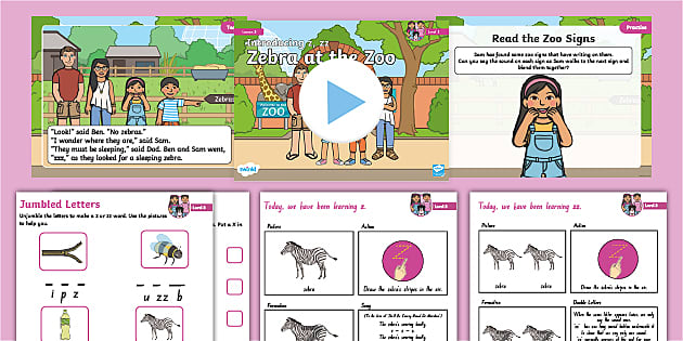 'z' and 'zz' Lesson Pack - Level 3 Week 2 Lesson 2 - Twinkl