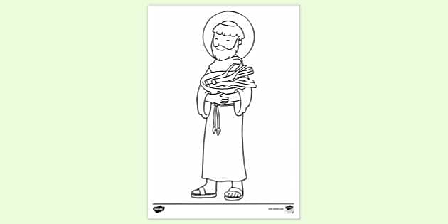 FREE! - David Carrying Basket of Leeks Colouring | Colouring Sheets