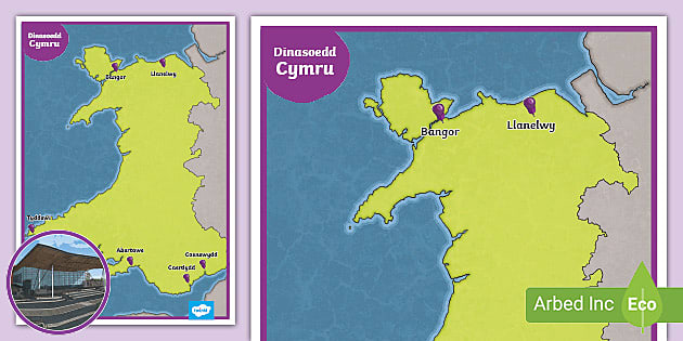 Map Arddangos Dinasoedd yng Nghymru - Y Dyniaethau - Twinkl