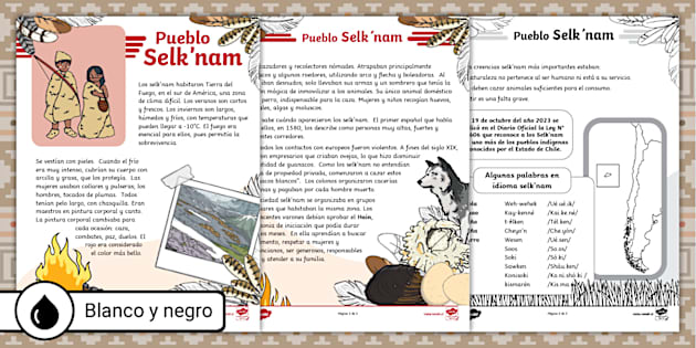 Ficha Informativa: Clase sobre los Selknam