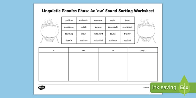 Sound Sorting Phonics Worksheets - Primary Resources